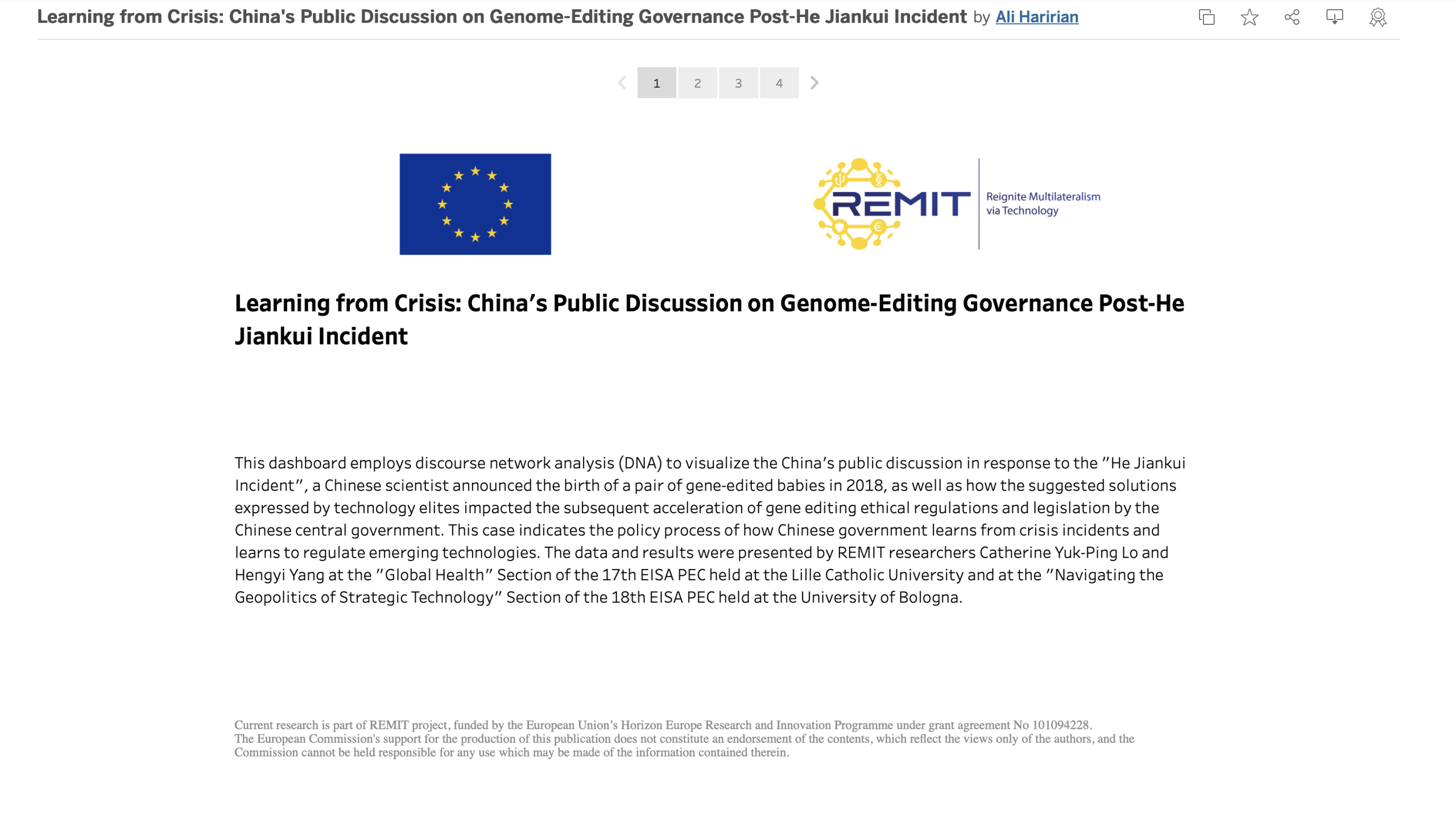 New REMIT Dashboard: China's Response to Genome-Editing - REMIT Research
